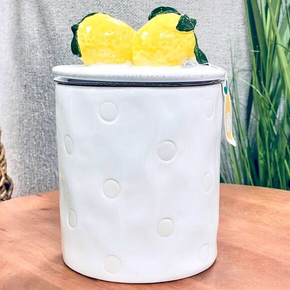 Lemon Garden | Accessories | Nwt Gorgeous Lemon Garden 59 Fl Oz Ceramic ...